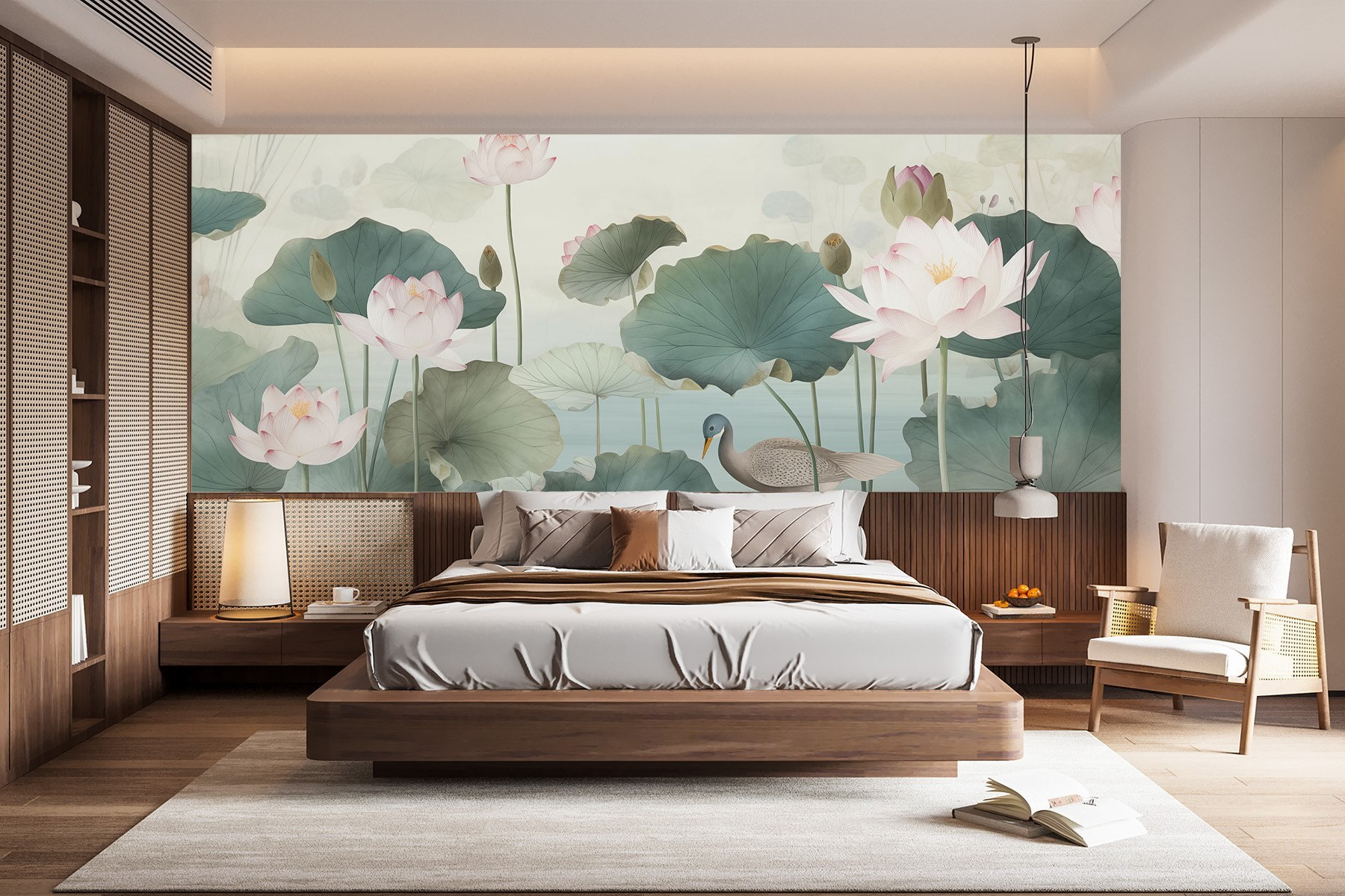 Фотошпалери Ніжні рожеві латаття Nrw01889 купити на замовлення в інтернет магазині